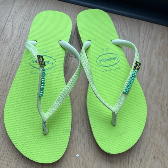 Havaianas | Shoes | Havaianas Vibrant Lime Flip Flops | Poshmark